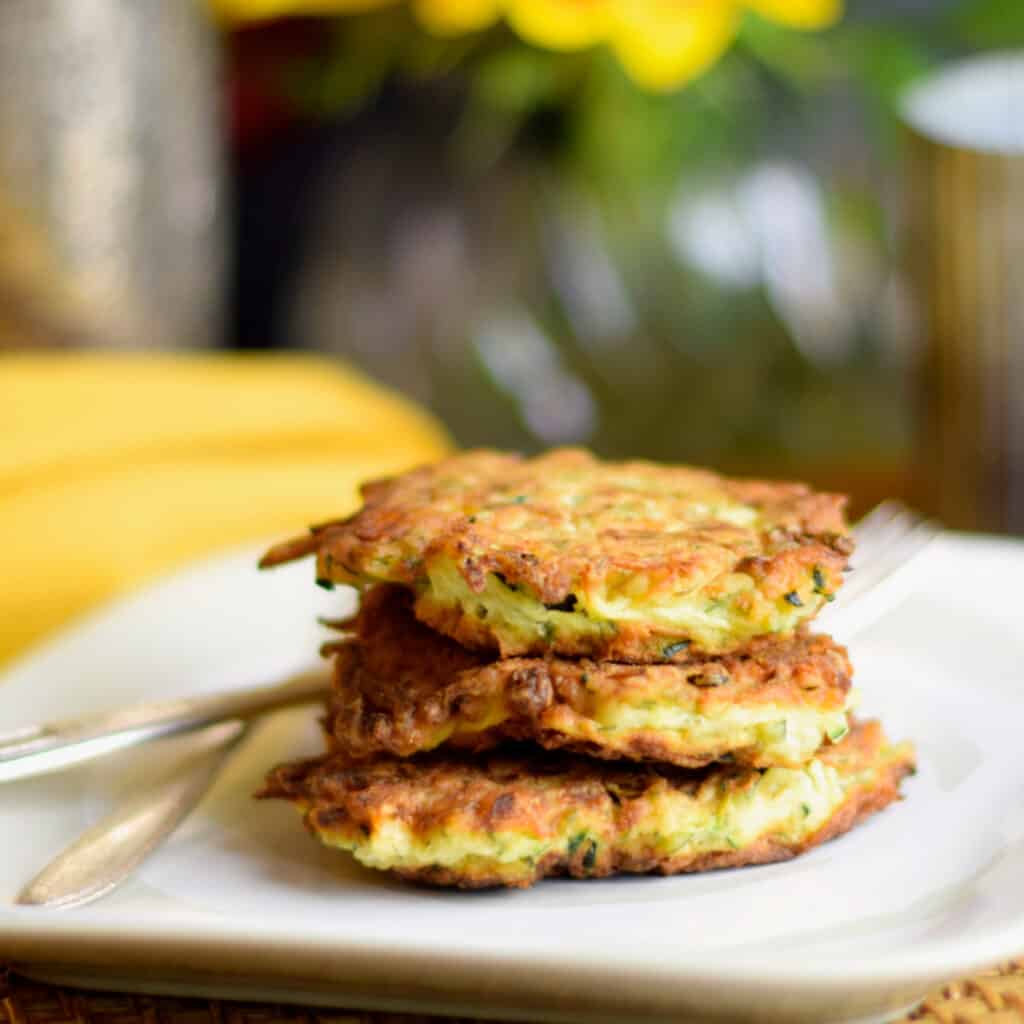 Zucchini Latke with Fresh Herbs and Feta - LindySez | Recipes