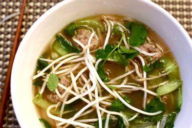 Quick Pho with Ginger Pork Meatballs - LindySez | Recipes